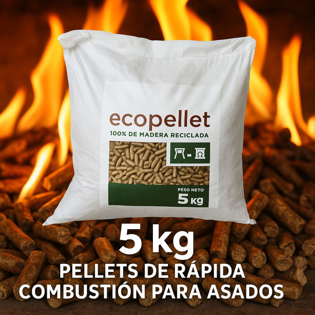 Ecopellet® – Pellets de Pino para Asados (5 KG) 🔥 – Outlet Prime